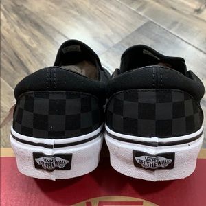 Vans | Shoes | Vans Classic Slip On Checkerboard Black Mens | Poshmark